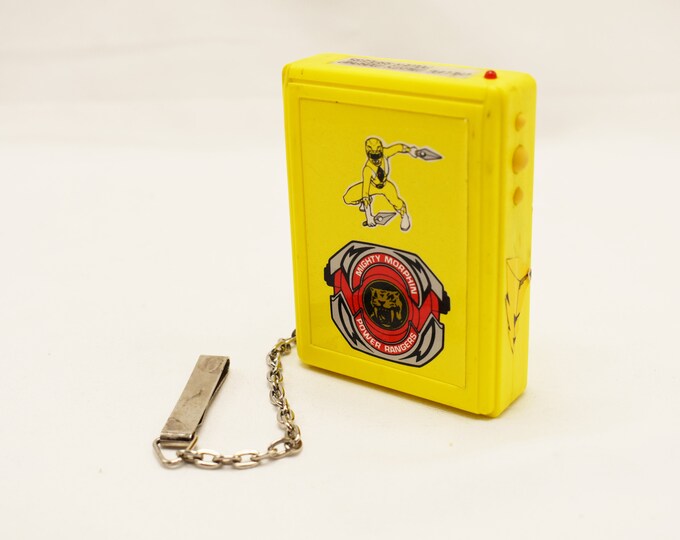 Rare Vintage 1990s Mighty Morphin Power Rangers Yellow Ranger Beeper ...