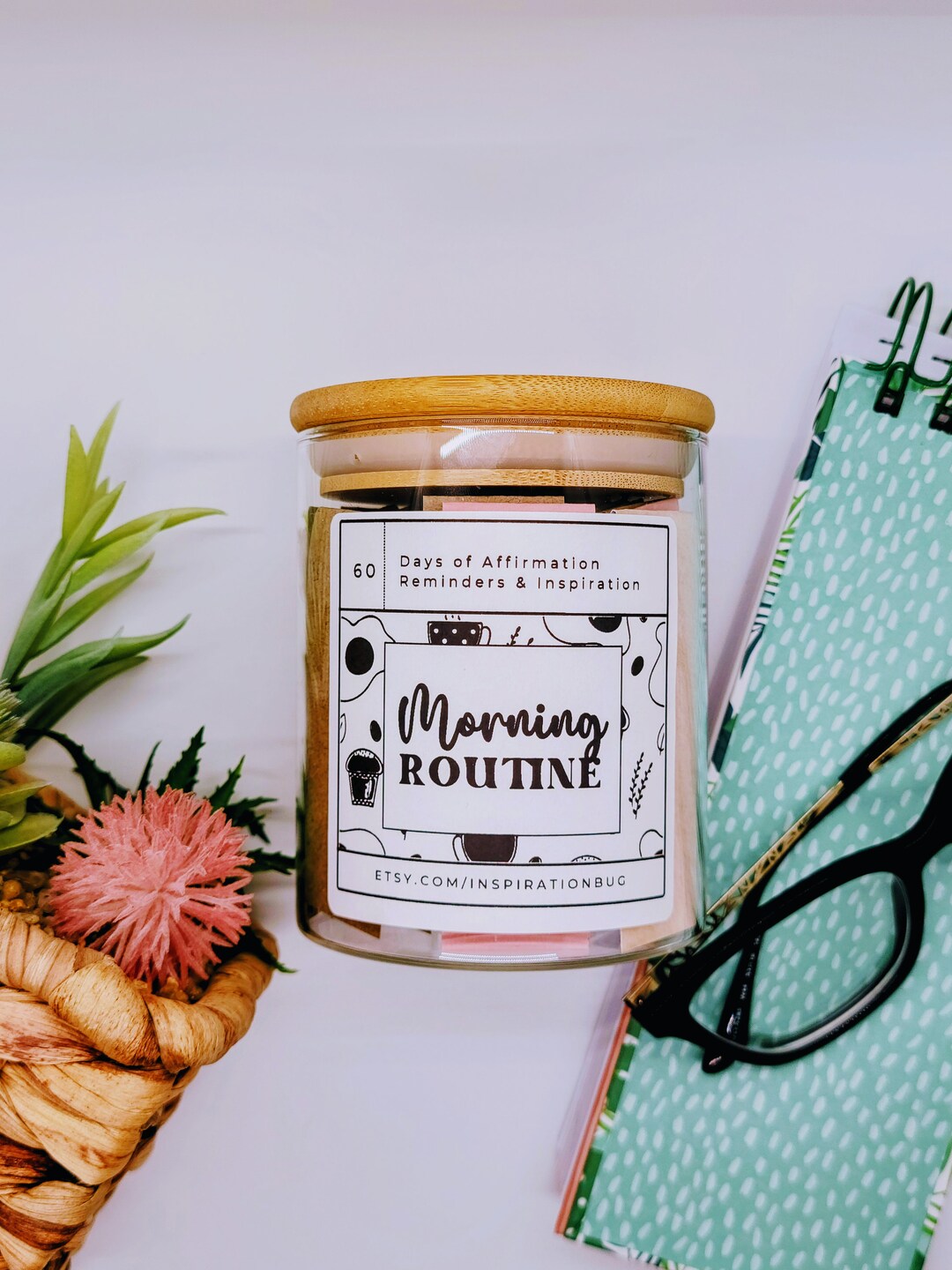 Morning Routine Affirmations Jar Morning Routine Inspiration Messages Morning Routine Gifts for ...