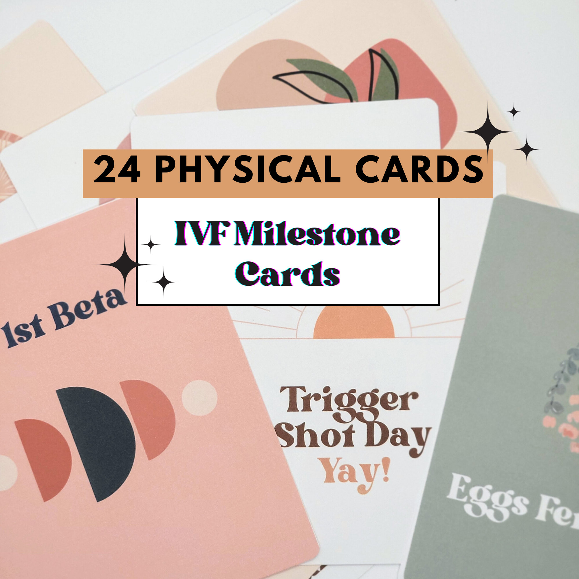 IVF Gift, IVF Milestone Cards, IVF Rainbow, 24 Milestone Cards to ...
