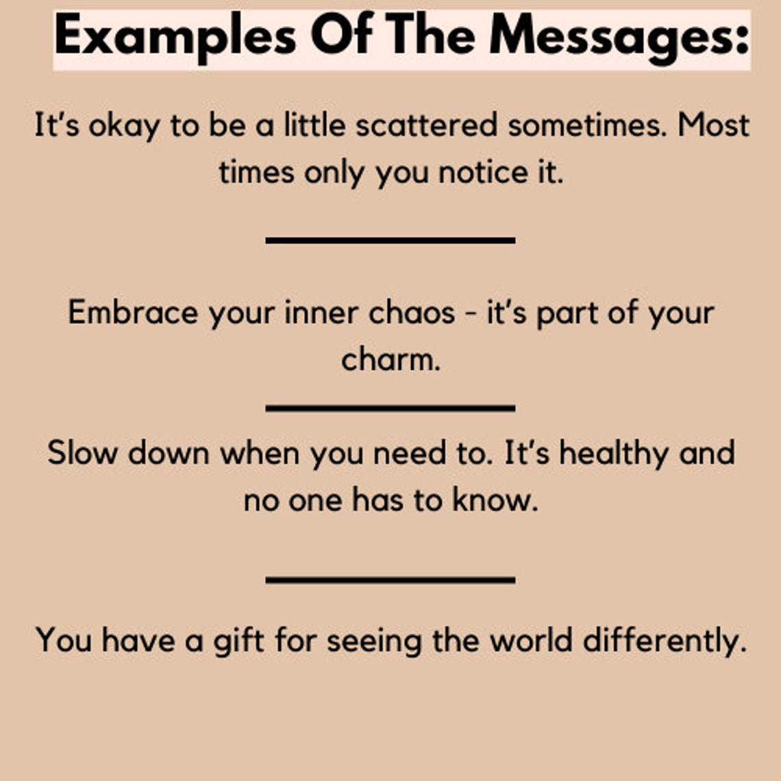 ADHD Gift, 60 Messages and Affirmations, ADHD Care Package, ADHD ...