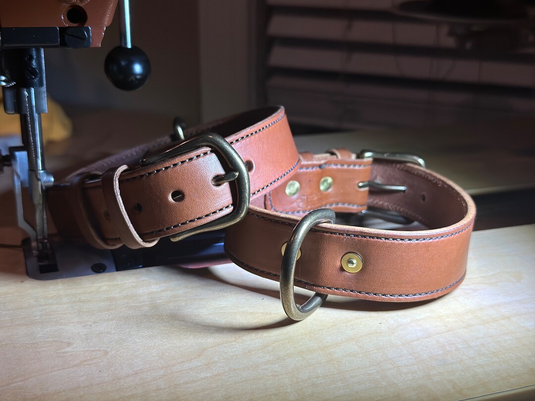 Leather Dog Collar (veg Tan) - Etsy