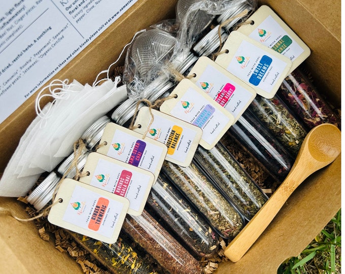 Loose Leaf Tea Sampler 10 Tea Filters, You Pick 6 Organic Tea Set ...