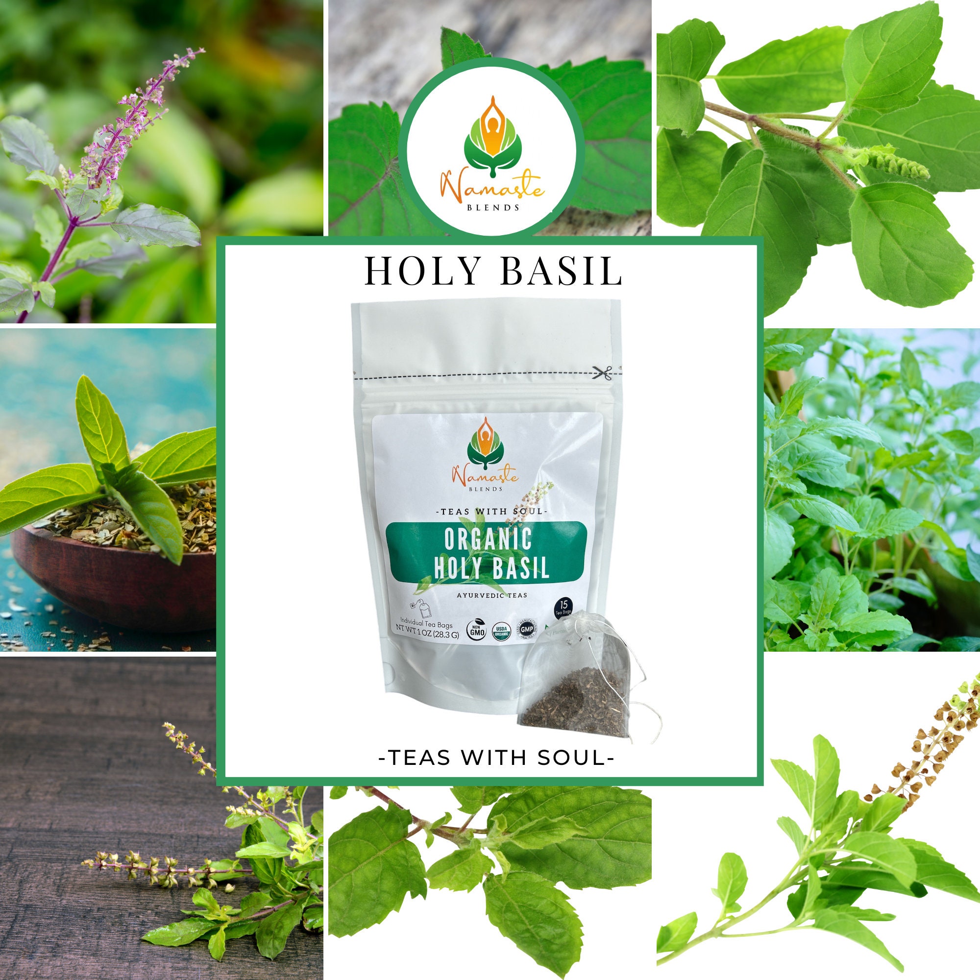 Organic Holy Basil Holy Basil Tea Tulsi Vana Herbal Tea Organic Tea ...