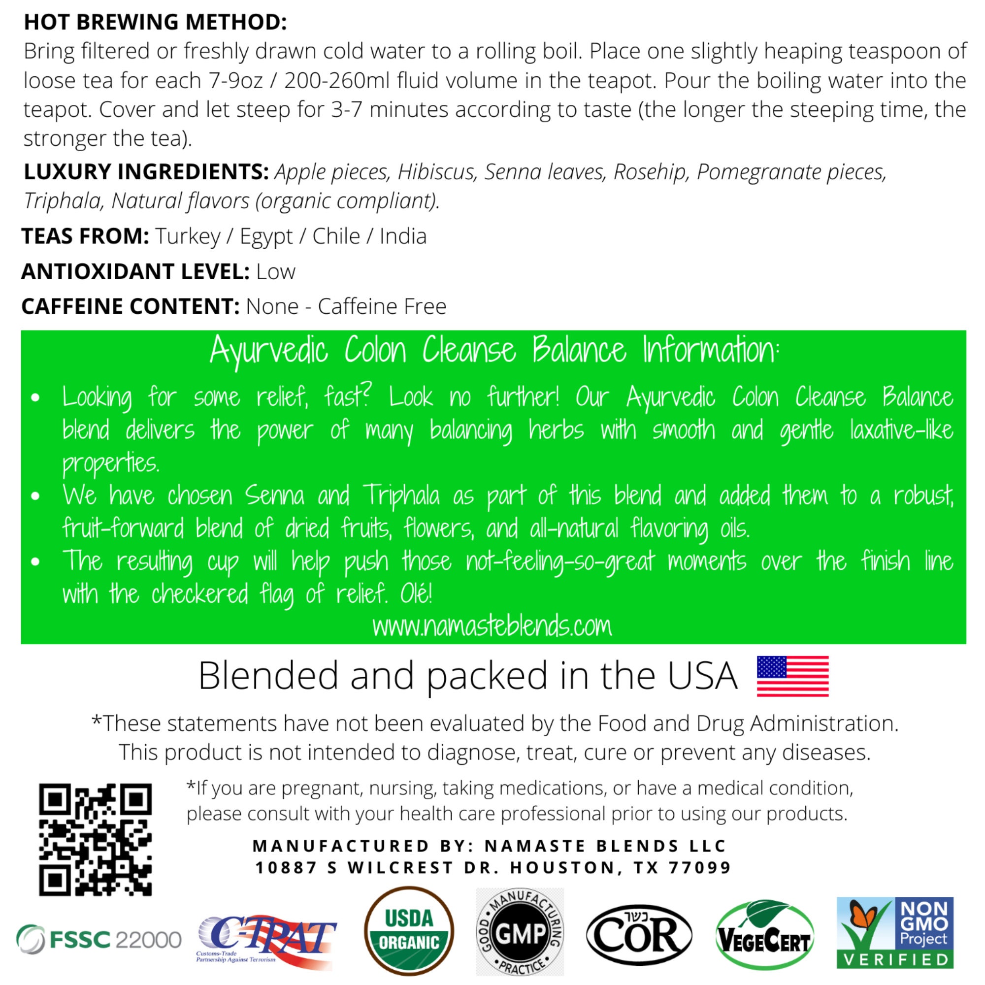 Colon Cleanse Loose Leaf Tea Super Flush Detox Colon Detox Constipation ...