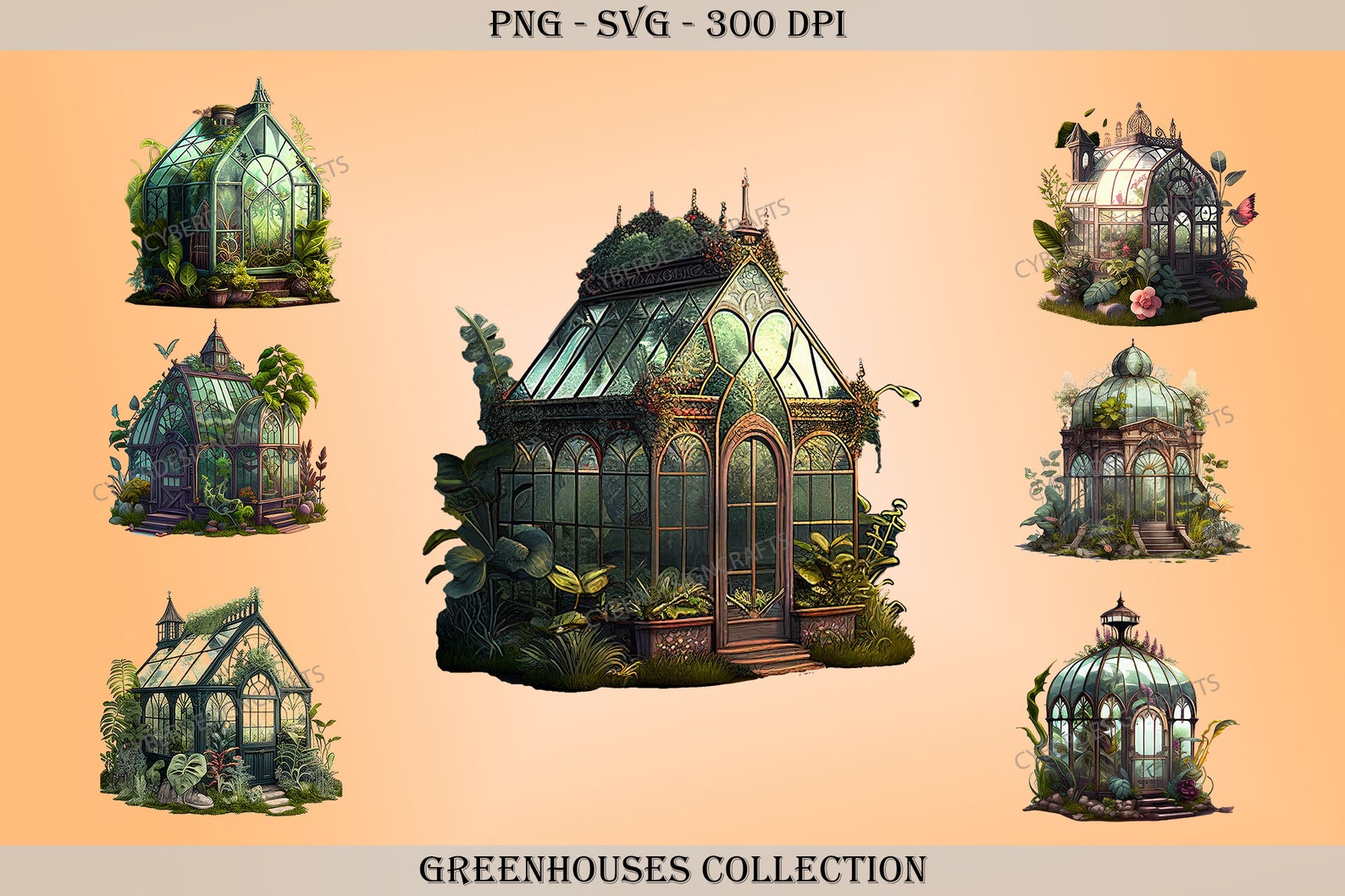 Greenhouse SVG Gardening SVG Glass Greenhouse Clipart PNG - Etsy