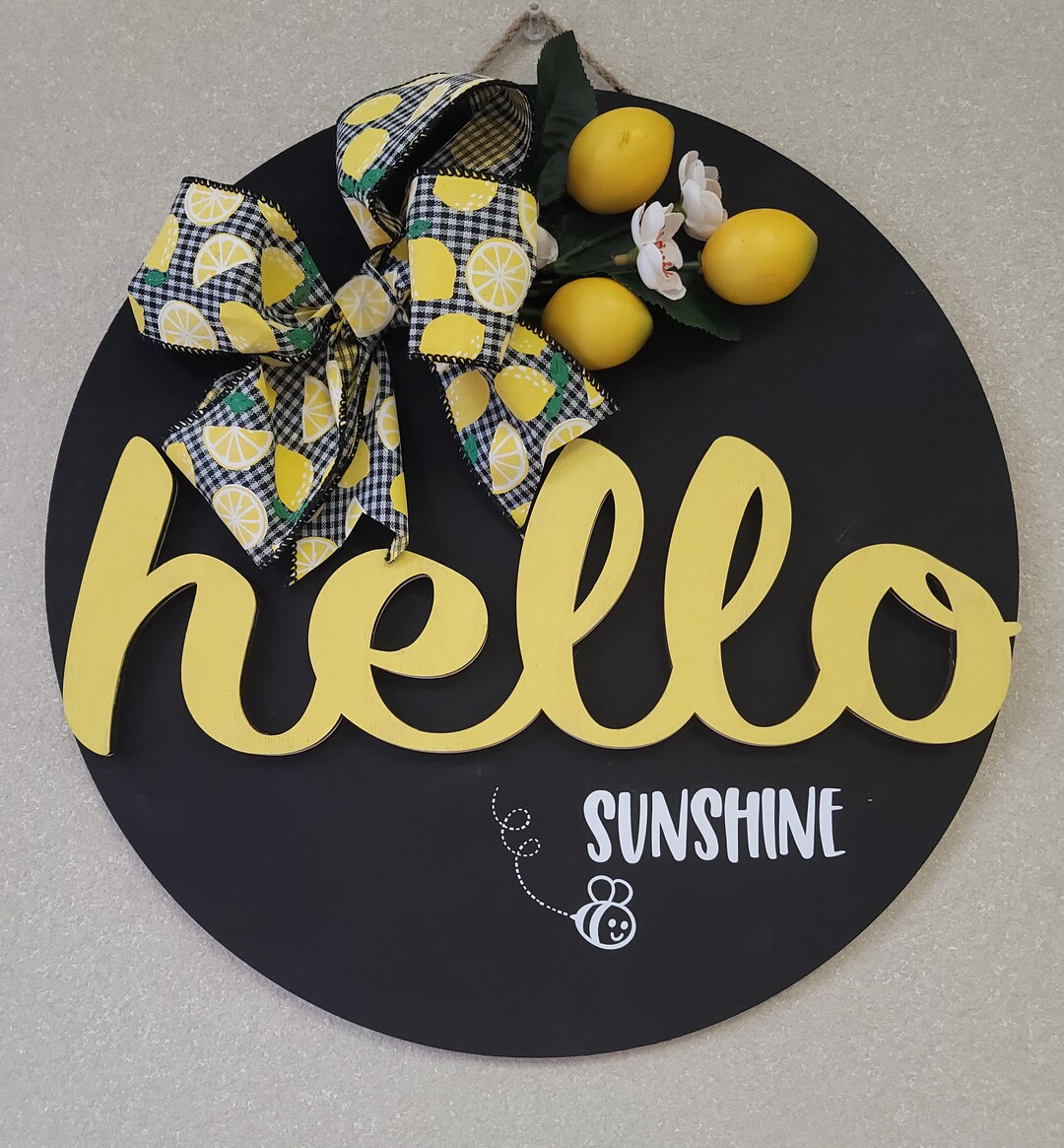 Hello Sunshine Welcome Sign for Your Front Door or Entry Way - Etsy