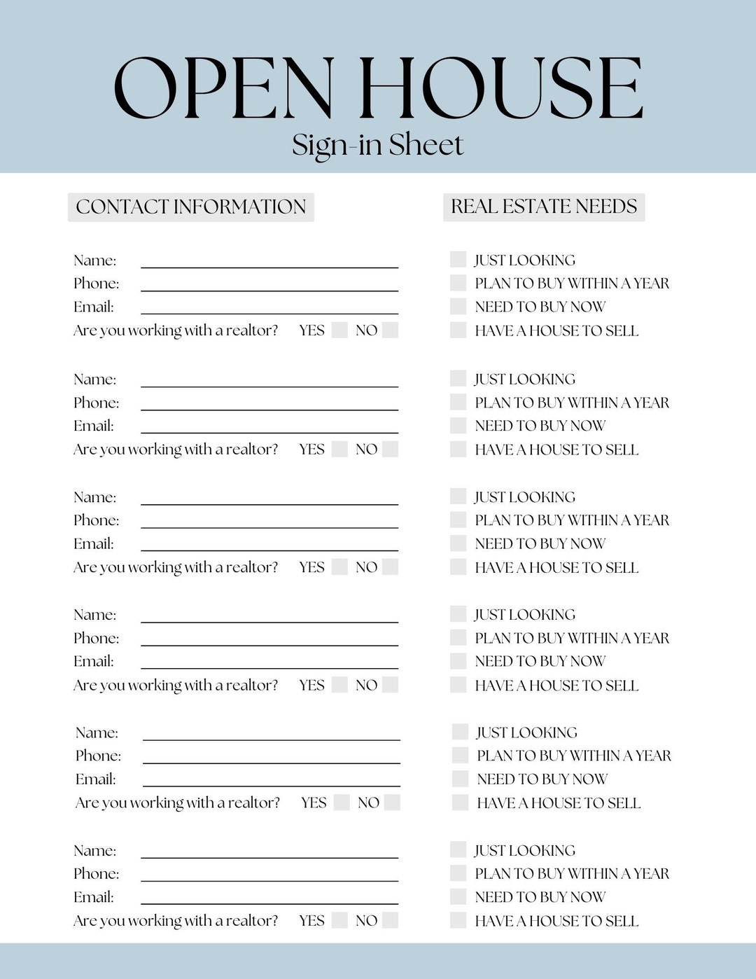 Open House Flyers - Etsy