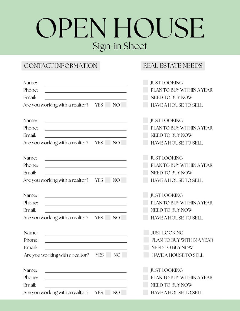 Open House Flyers - Etsy