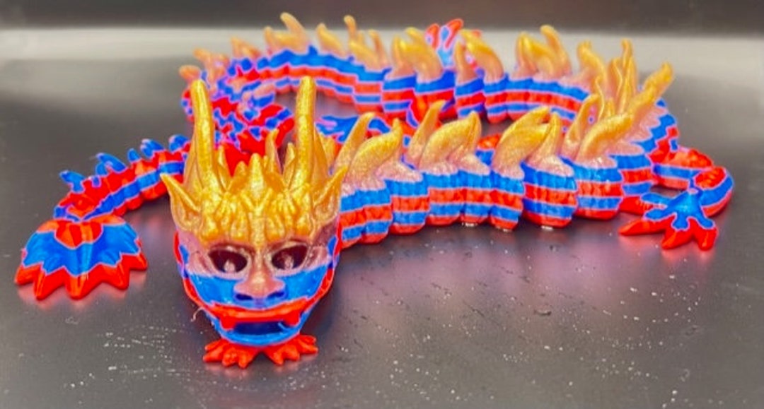 Custom 2ft Long Chinese Imperial Dragon Fidget Toy Approved Flexi ...