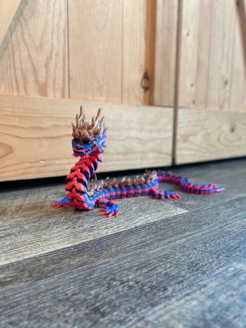 Custom 2ft Long Chinese Imperial Dragon Fidget Toy Approved Flexi ...