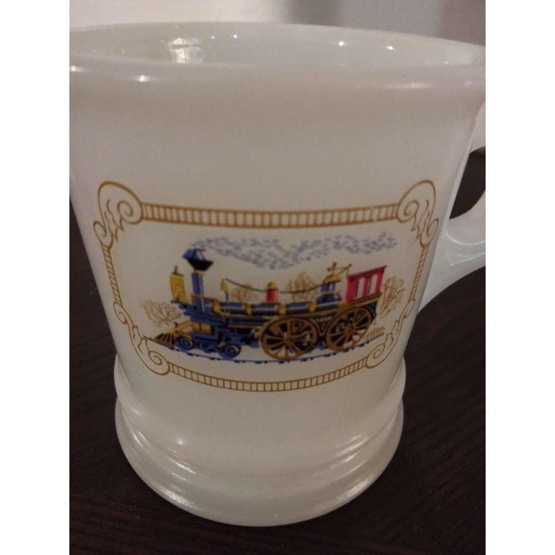Vintage Avon Milk Glass Shaving Mug Cup With Train Locomotive - Etsy
