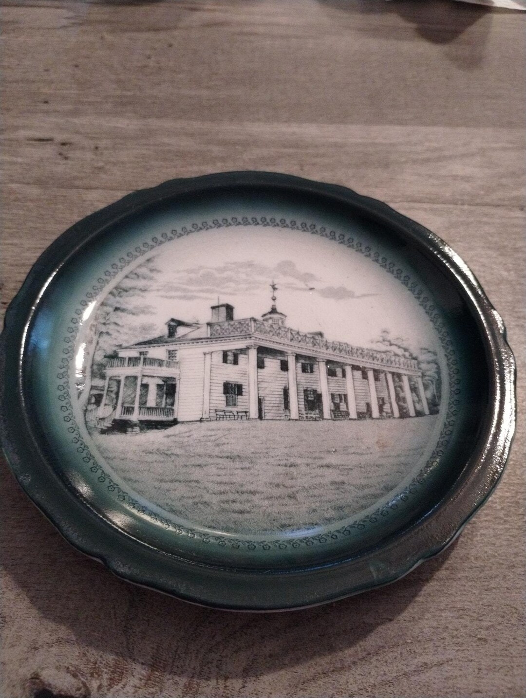 Buffalo Pottery 7.5" Souvenir Plate "washington's Home at Mount Vernon ...