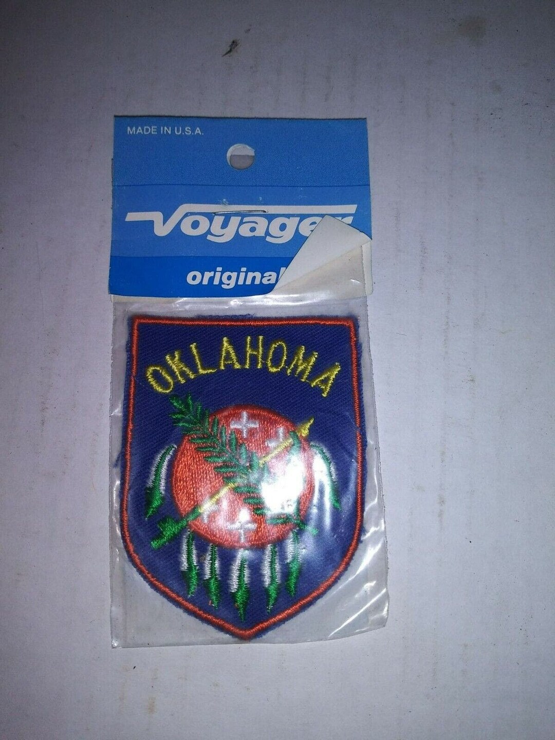 Oklahoma Patch in Original Voyager Package Native American Indian Theme ...