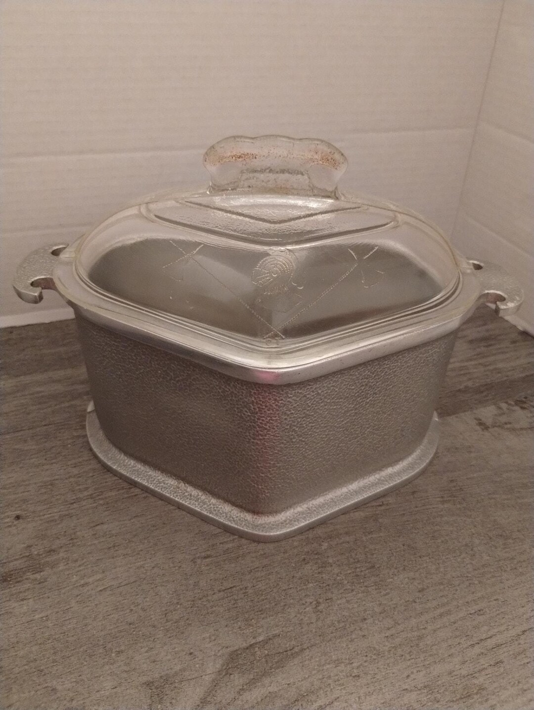 GUARDIAN SERVICE Cookware Heart Shaped Cast Aluminum W/ Lid USA Vintage ...
