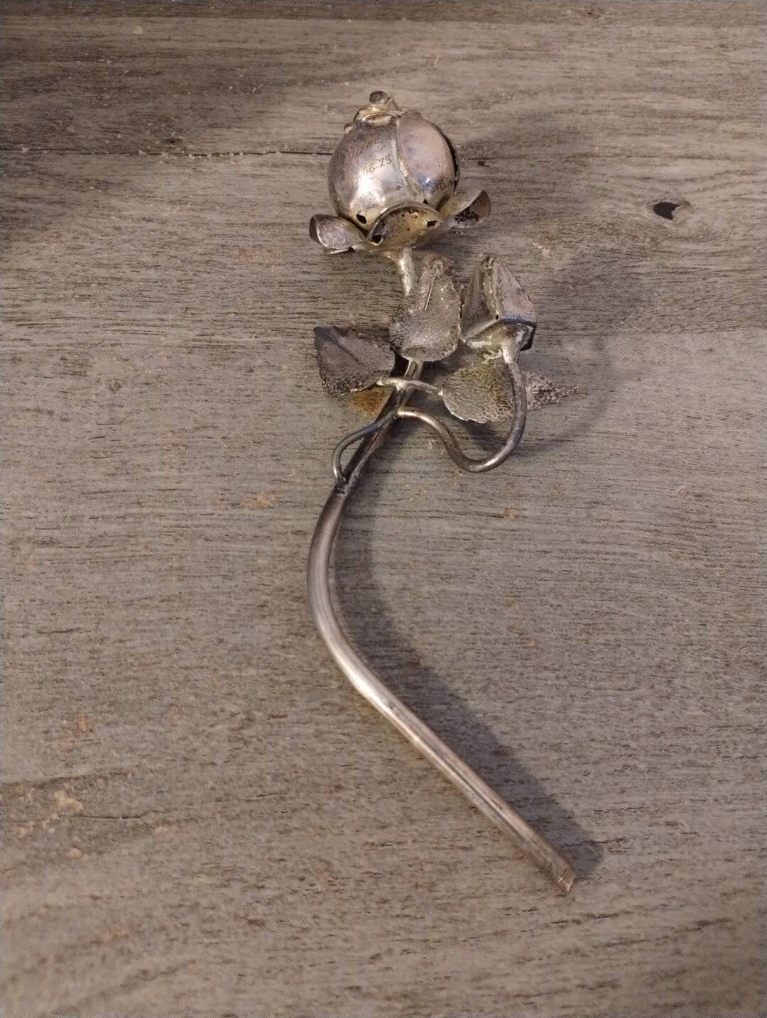 Silver Metal Work Engraved Memorial Rose - Etsy