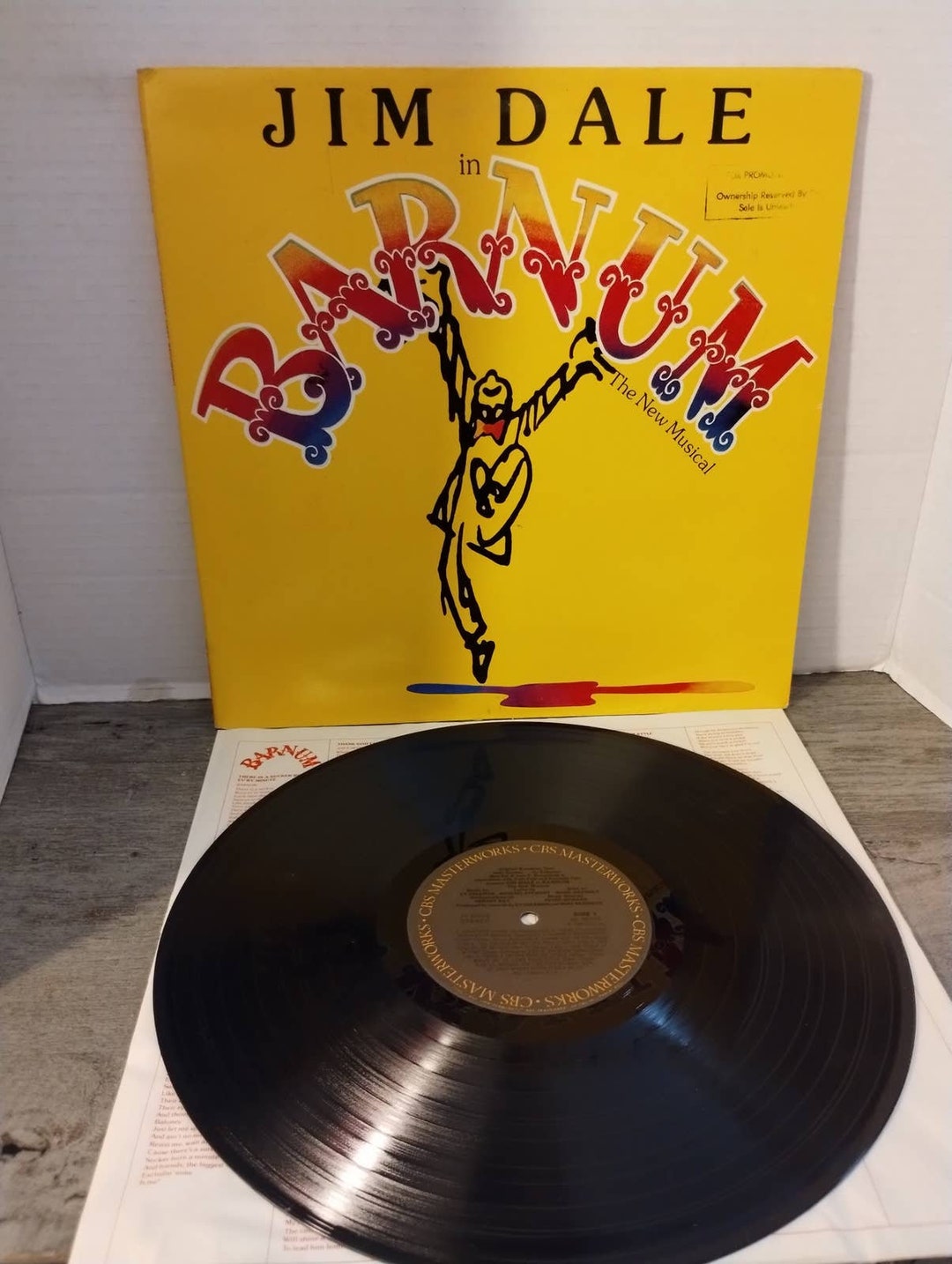Jim Dale Barnum the New Musical LP 1980 CBS Masterworks JS36576 ...