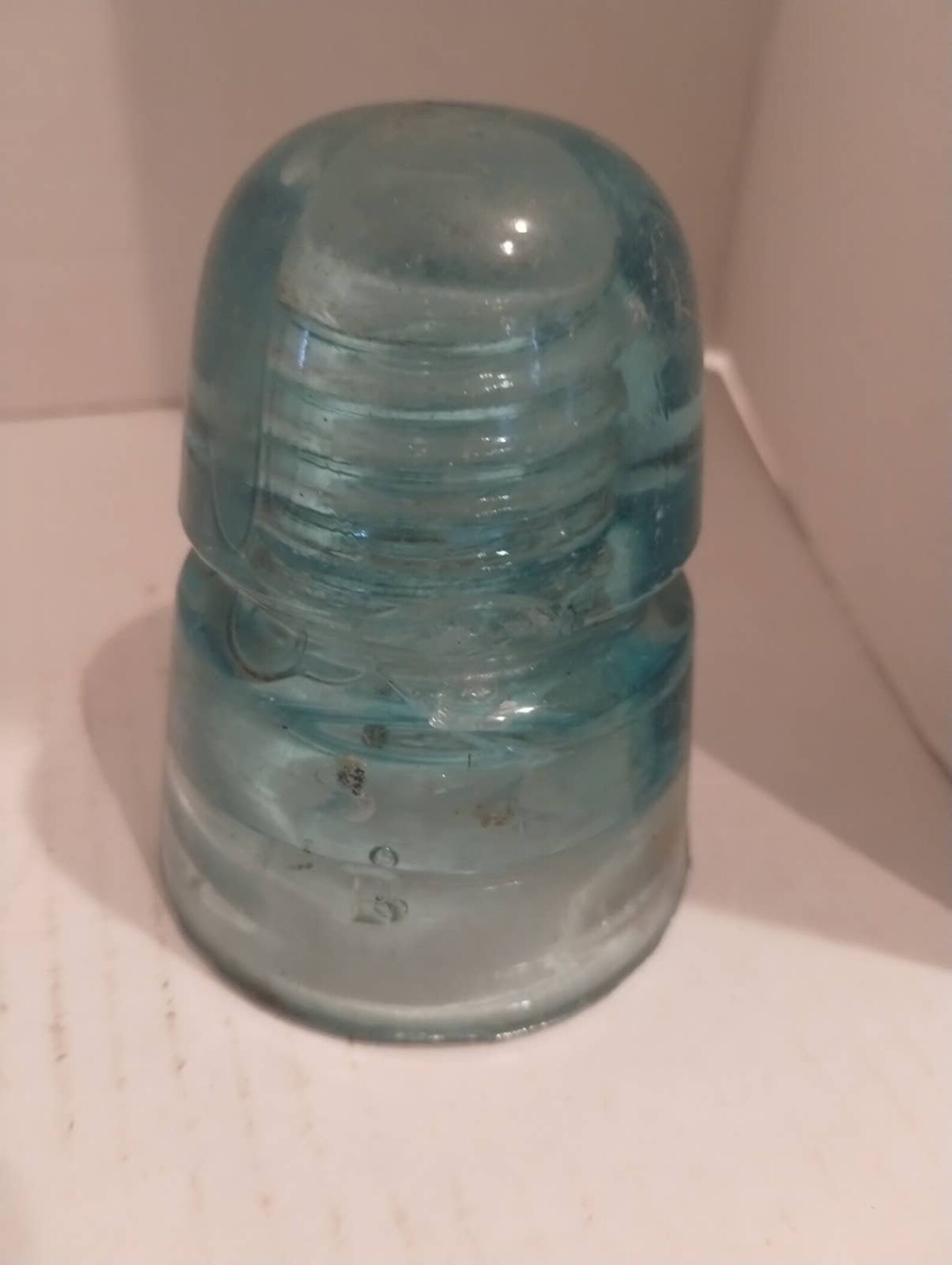 B Brookfield #12 Aqua Blue Glass Insulator - Etsy