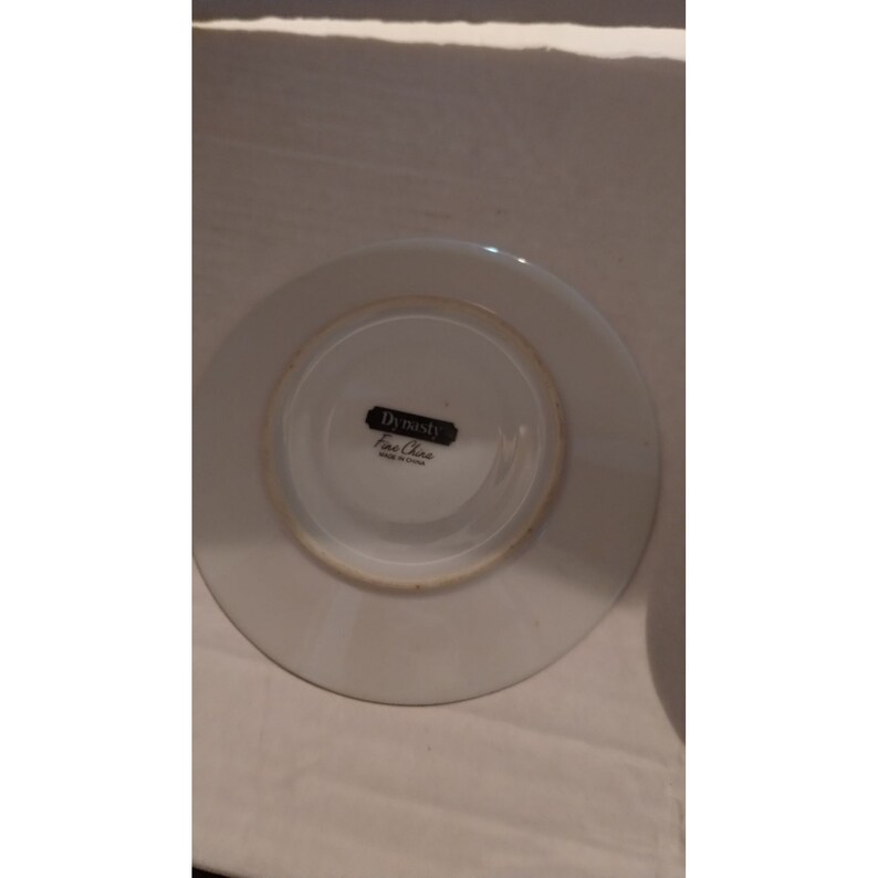 Dynasty Fine China ELEGANCE 1005 Blue Gray Green Flowers Cup & Saucer ...