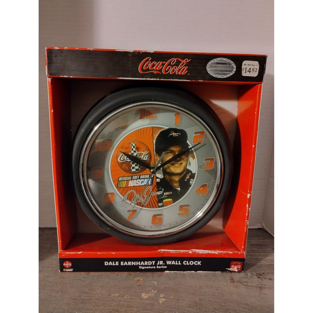 Dale Earnhardt Jr Wall Clock Signature Series Coca-cola 9" - Etsy