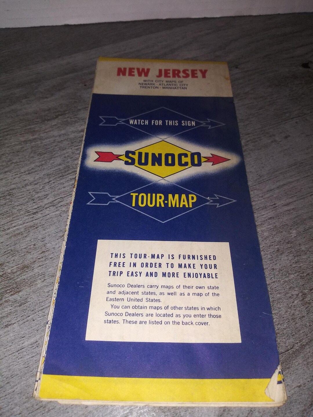 Buy New Jersey Sunoco Tour Map the HM Gousha Company Online in India - Etsy
