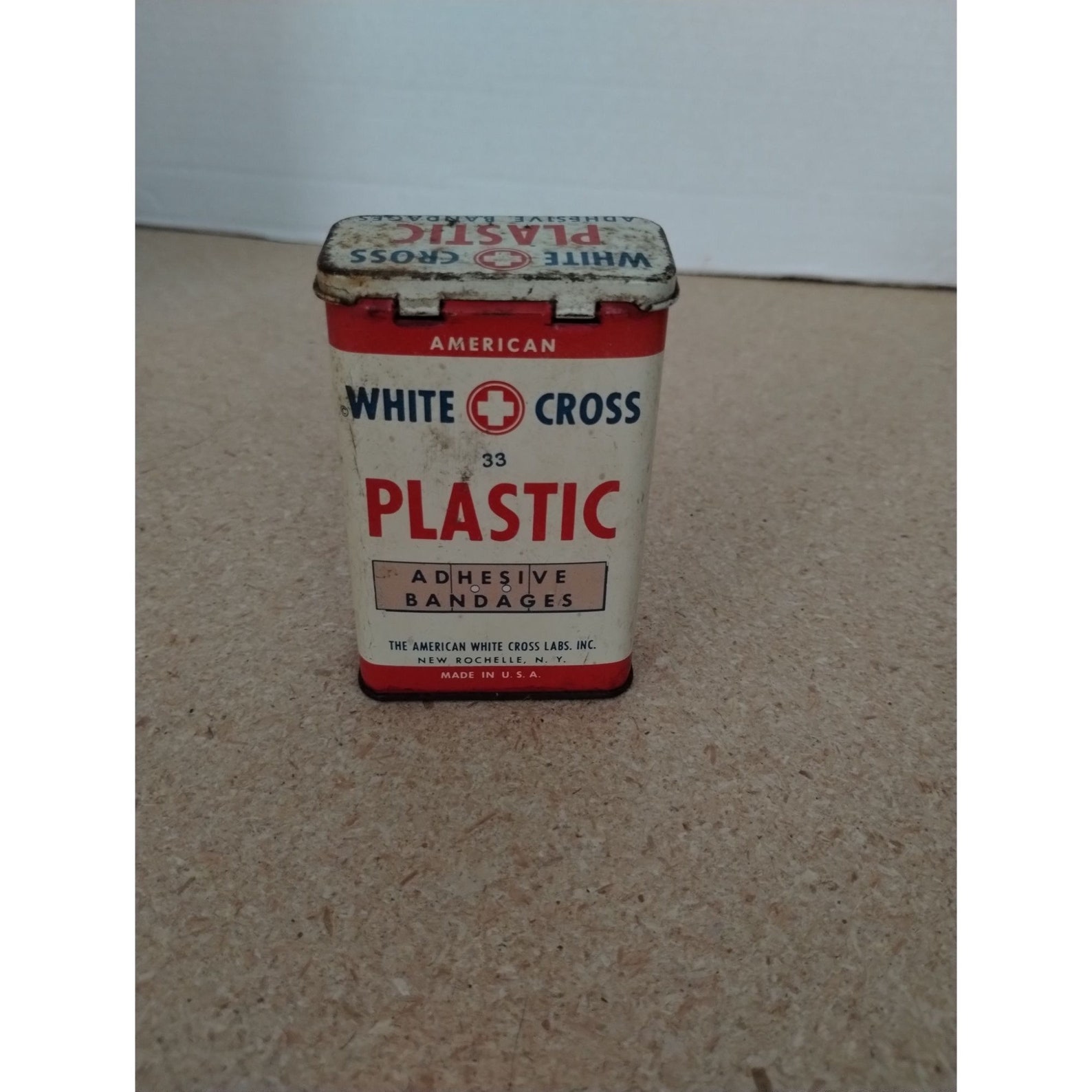 American White Cross 33 Plastic Adhesive Bandages Tin - Etsy