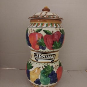 Nonnis Biscotti Jar With Lid - Etsy