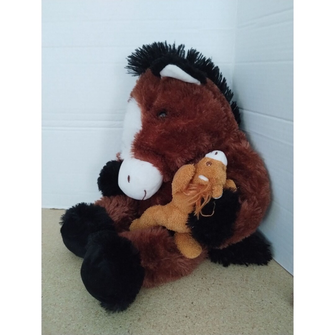 19" Goffa Horse and Colt Stuffed Animal Plush - Etsy
