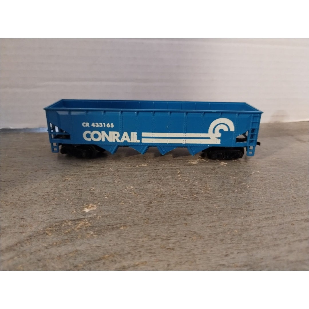 HO Scale Tyco 40' Conrail Open Hopper Car Blue #433165 - Etsy