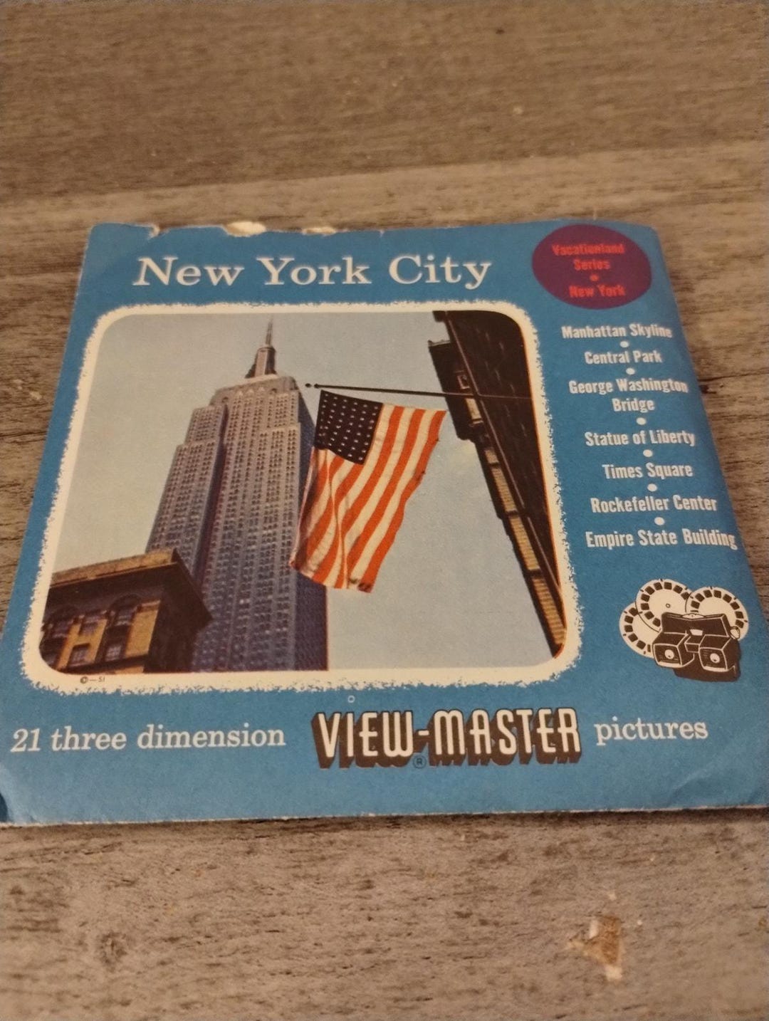 View-master NEW YORK CITY Vacationland Series 3 Reel Set 156, 157, 158 ...