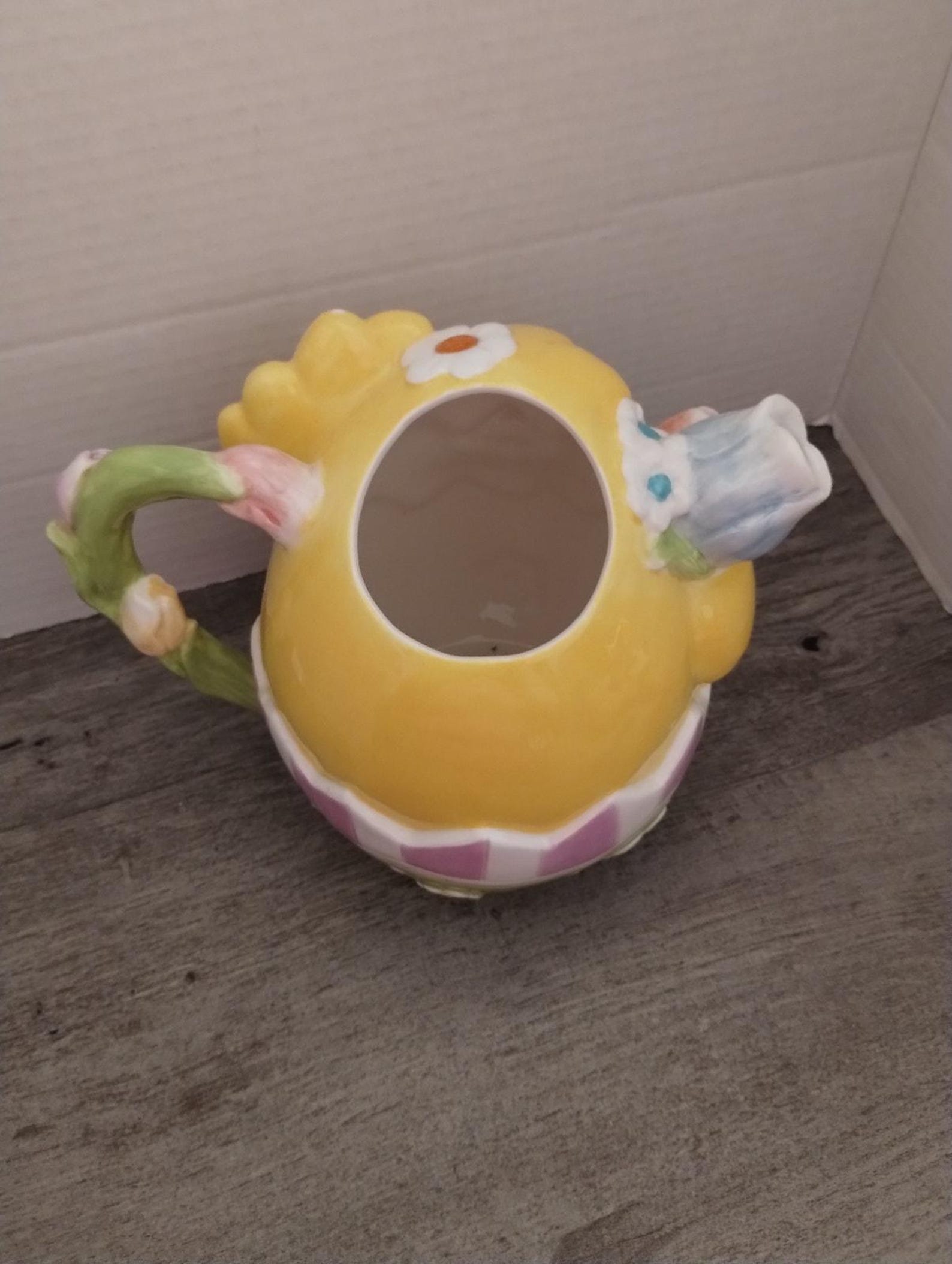 Chang Song Baby Chick in Egg Shell Teapot With Flower Handle - Etsy