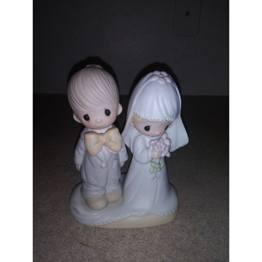 Precious Moments Wedding Figurine Bride & Groom E - 3114 the Lord Bless ...