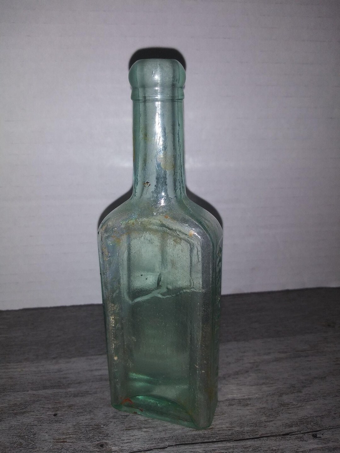 Cha H Fletcher's Castoria Aqua Glass Embossed Medicine Bottle - Etsy