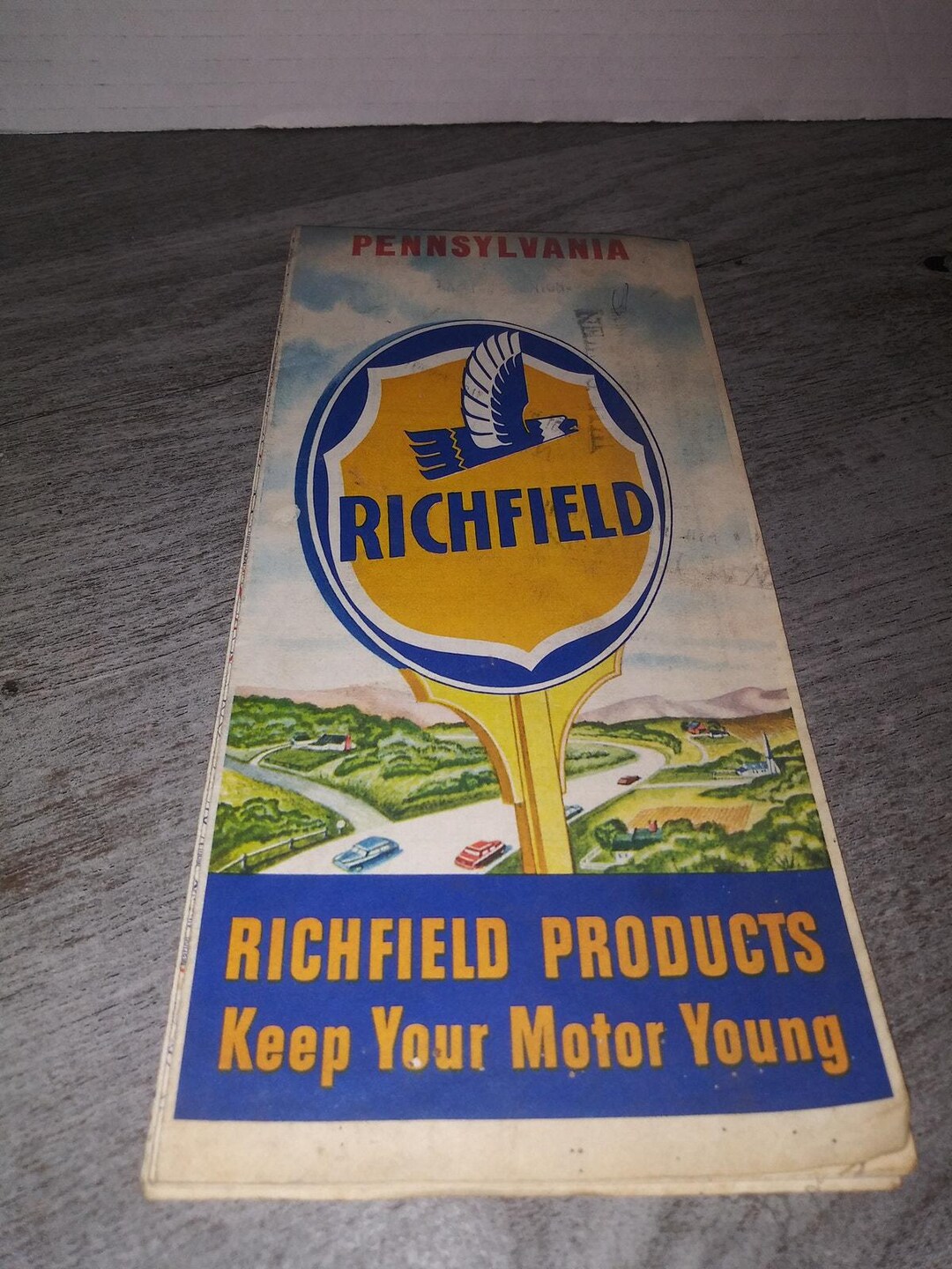 Richfield Products PENNSYLVANIA Road Map Keep Your Motor Young - Etsy