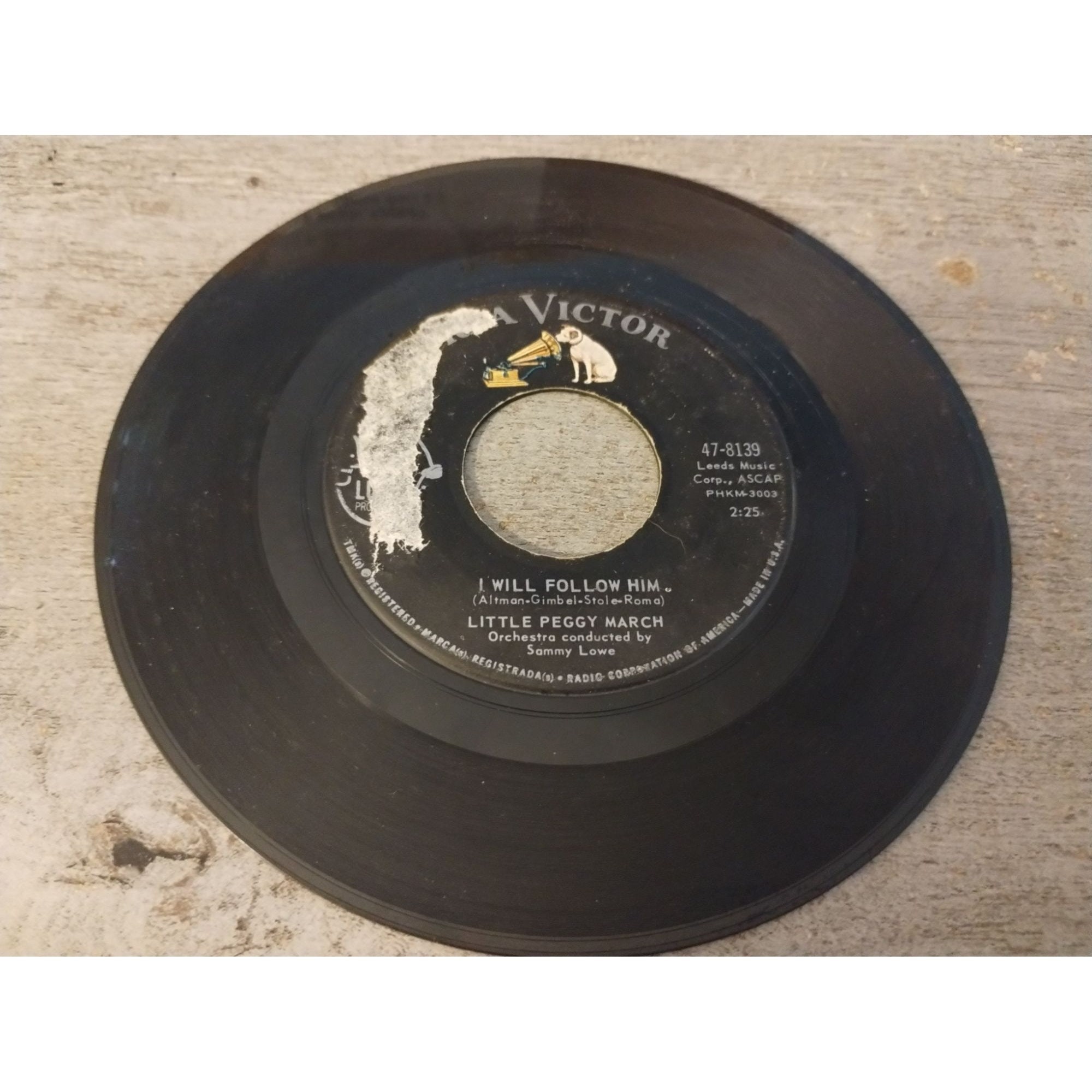 Little Peggy March I Will Follow Him RCA 8139 Vinyl 45 Rpm Record - Etsy