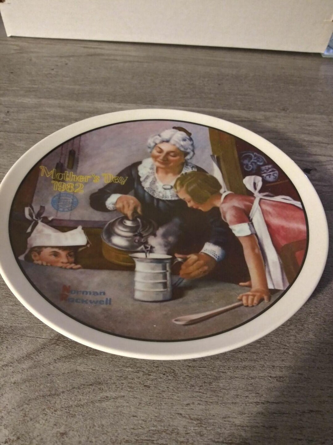 Norman Rockwell Cooking Lesson Mother's Day Plate 1982 Vintage - Etsy