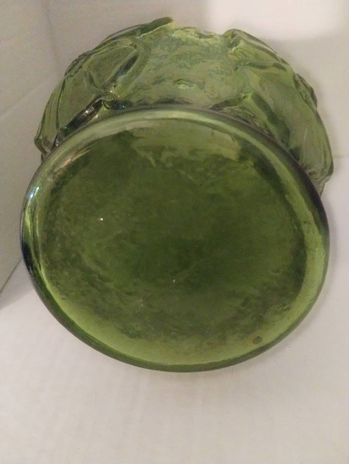 Anchor Hocking MCM Rain Flower Pattern Green Avocado Pitcher USA - Etsy