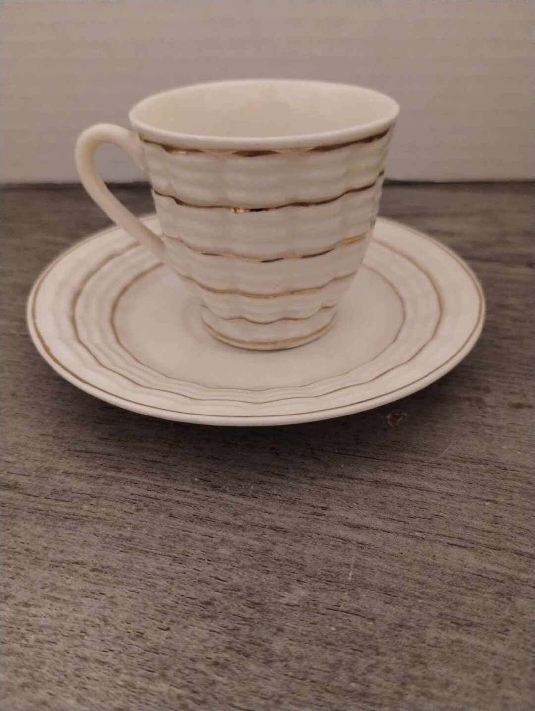 Japanese Basket Weave Porcelain Tea Cup and Saucer - Etsy