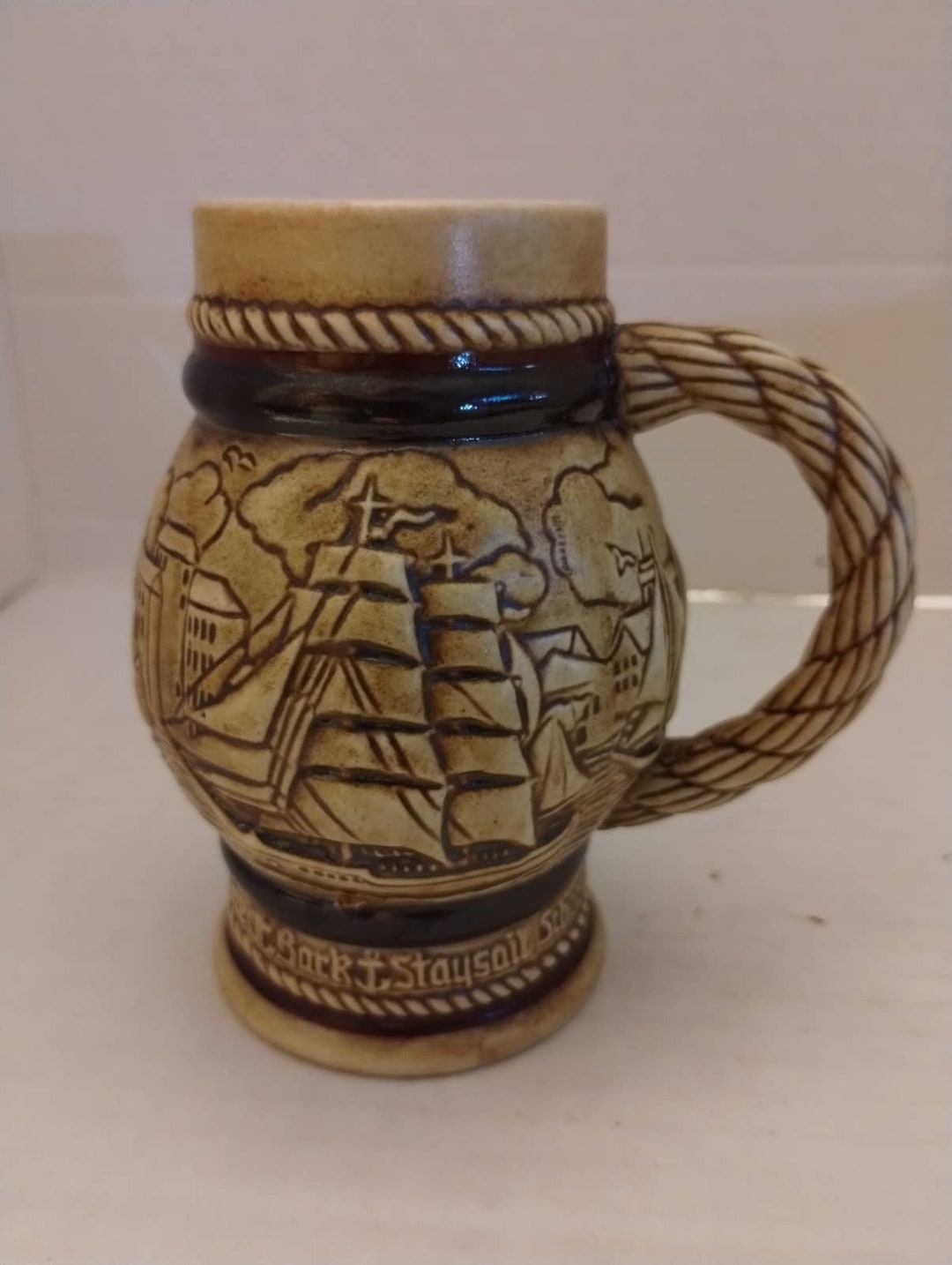 Avon Tall Ships Mini Ceramic Stein Ceramarte Made in Brazil 4 1/4" - Etsy