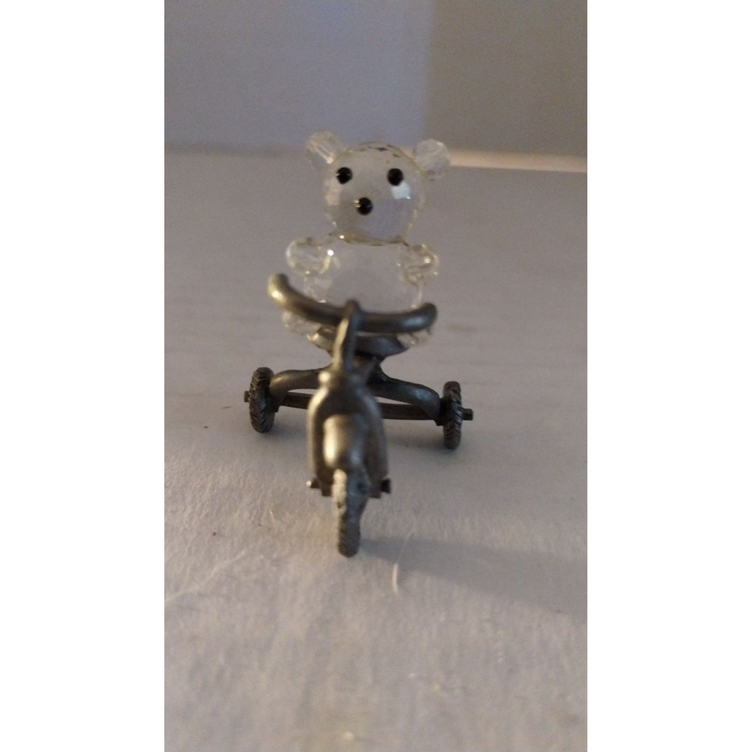 1 1/4" Crystal Teddy Bear Riding Tricycle - Etsy