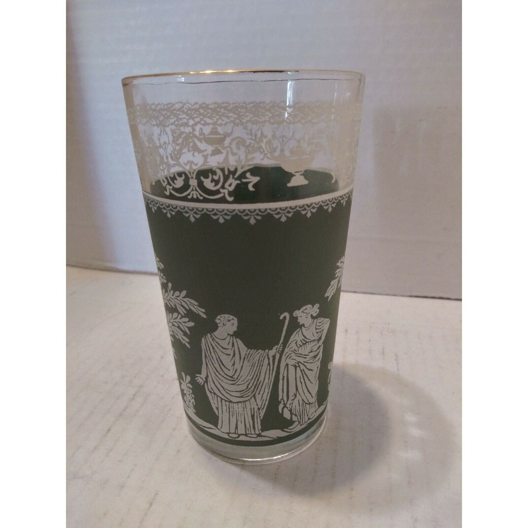 Vintage Wedgwood Green Jasperware Hellenic Pattern 5" Drinking Glass - Etsy