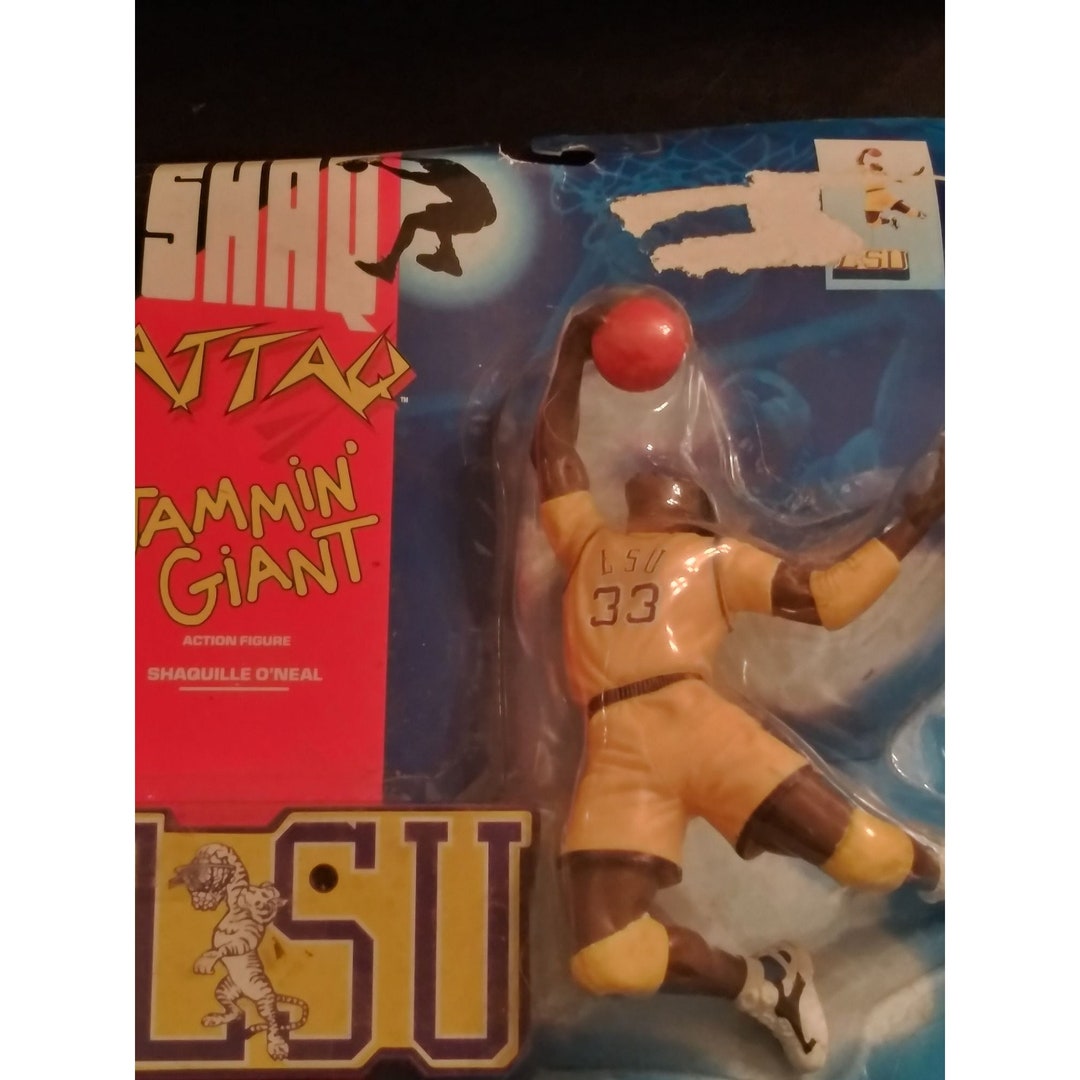 New 1993 Kenner SHAQ ATTACK Jammin Giant Shaquille O'neal LSU Action ...