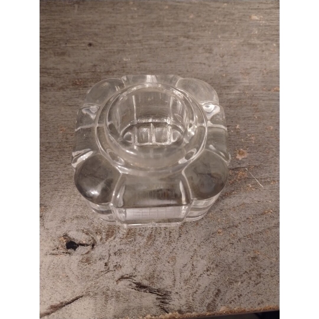 Antique Victorian Square Glass Inkwell Crystal Ink Pot - Etsy