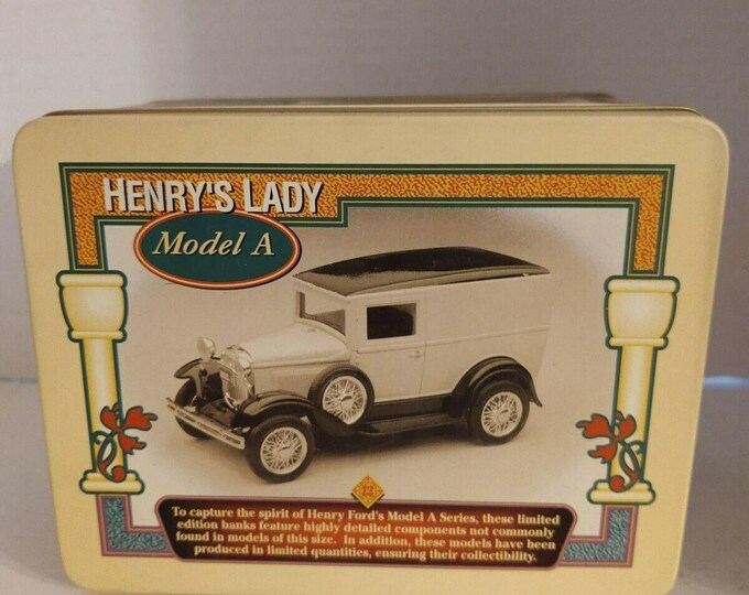 SEARS Henry's Lady Model A Ford Car Diecast BANK in TIN - Etsy