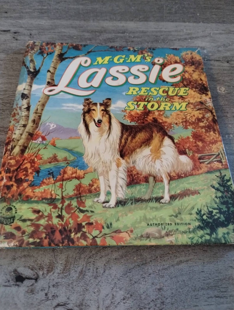 1951 LASSIE Rescue in Storm Vintage Whitman Cozy Corner Book MGM ...