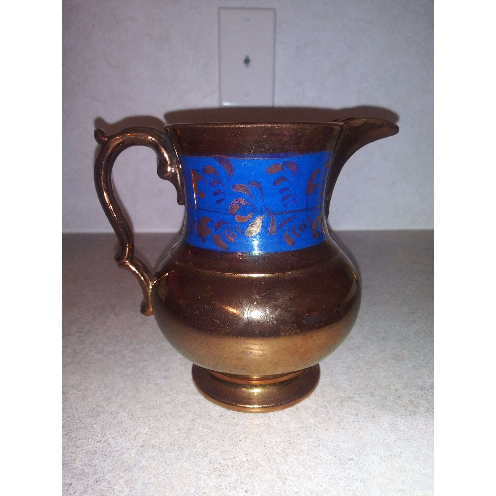 Vintage Blue and Copper Lusterware Luster Lustre Ware 5 1/2 Pitcher - Etsy
