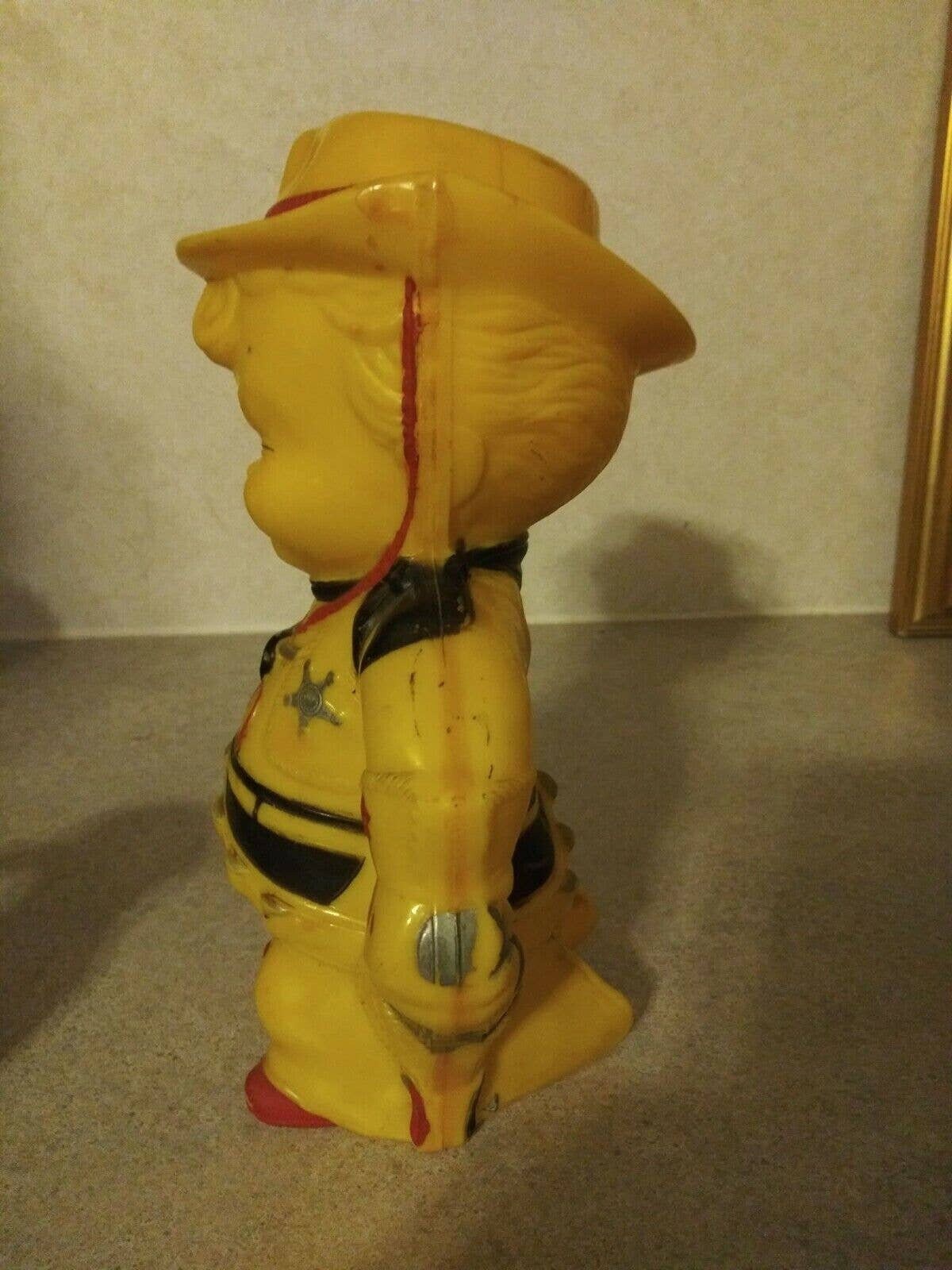 Aladdin Lil' Cowboy Little Western Boy Yellow Plastic Milk Pitcher W ...