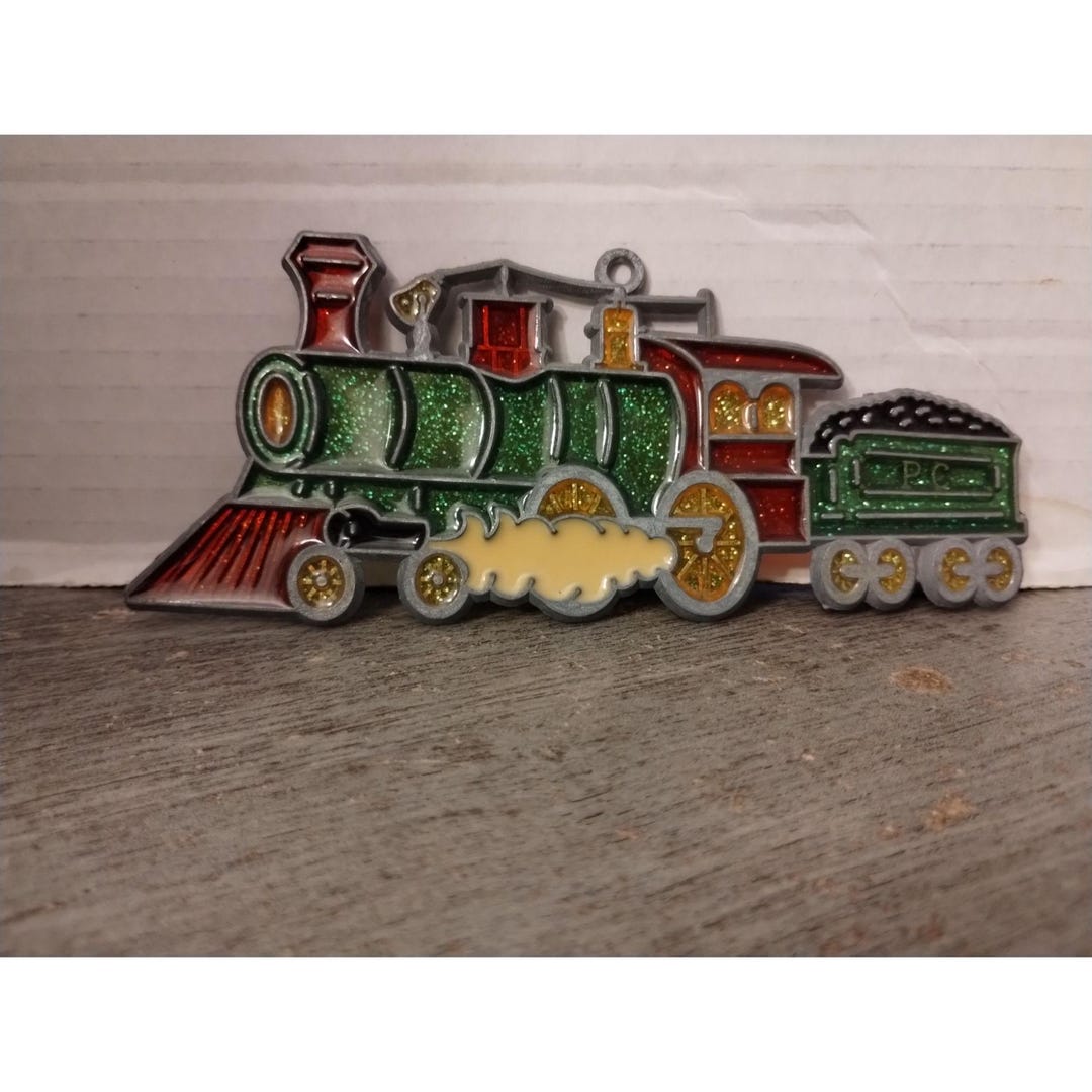 Train Engine and Tender Stain Glass Suncatcher - Etsy