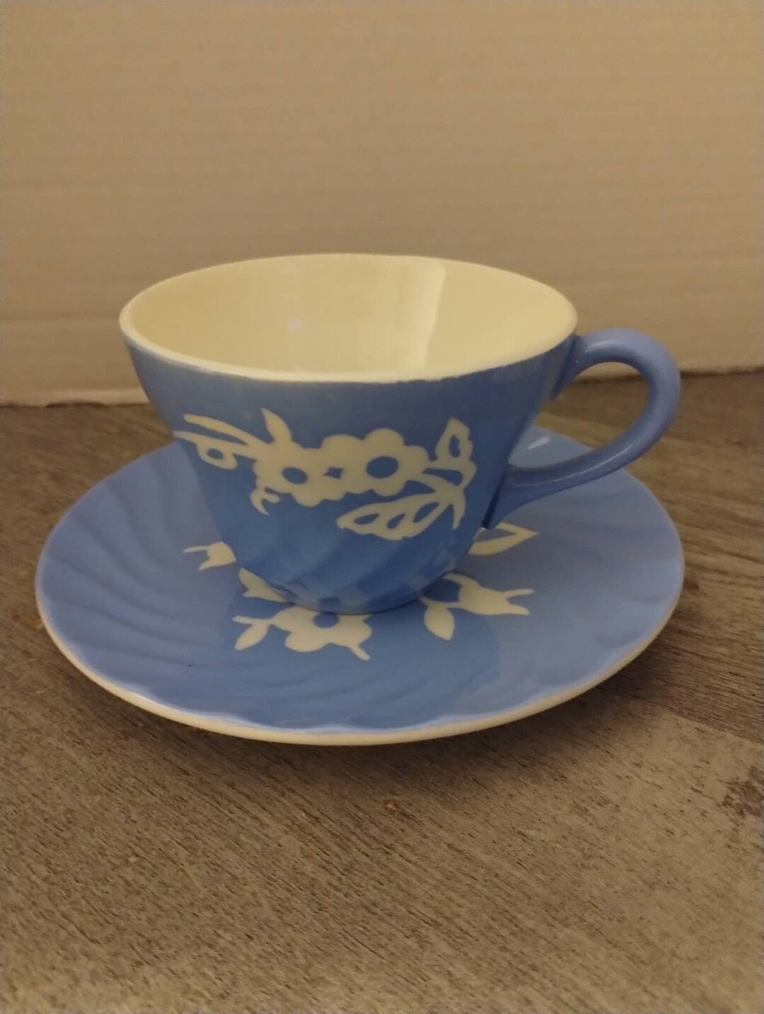 Cameo Ware Cup and Saucer or Bread & Butter 6" Harker Pottery Company U ...