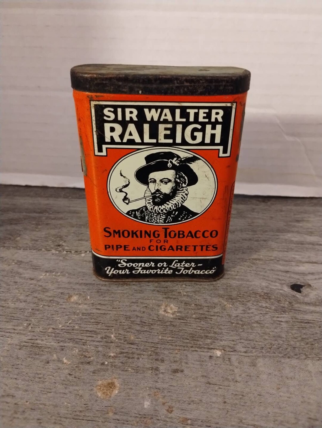 Sir Walter Raleigh Smoking Tobacco for Pipe and Cigarettes Vintage Tin ...