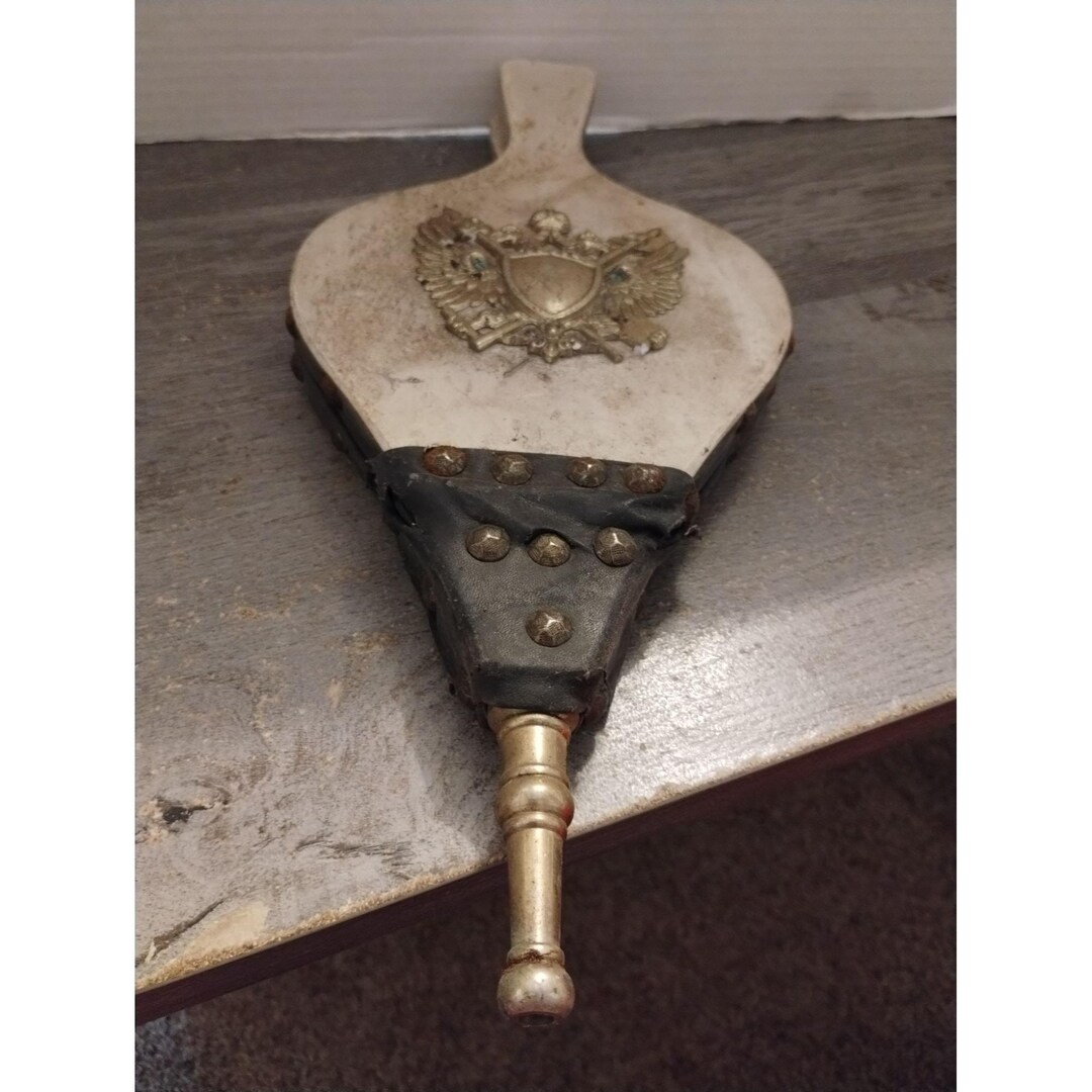 Antique Fireplace Bellows With Ornate Eagle Design & Brass Nozzle - Etsy